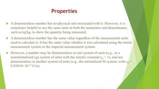 Dimension less numbers in applied fluid mechanics | PPTX