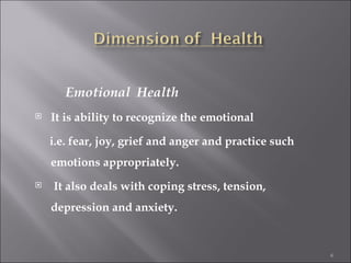 Dimension of health | PPT
