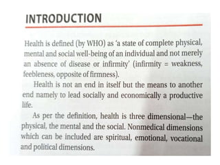 Dimension of health | PPT