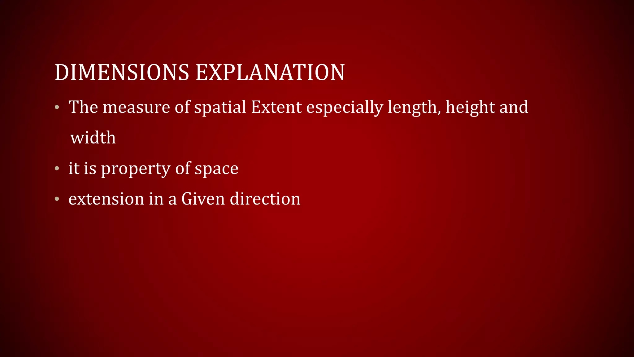 Dimensions 2D 3D 4D | PPTX