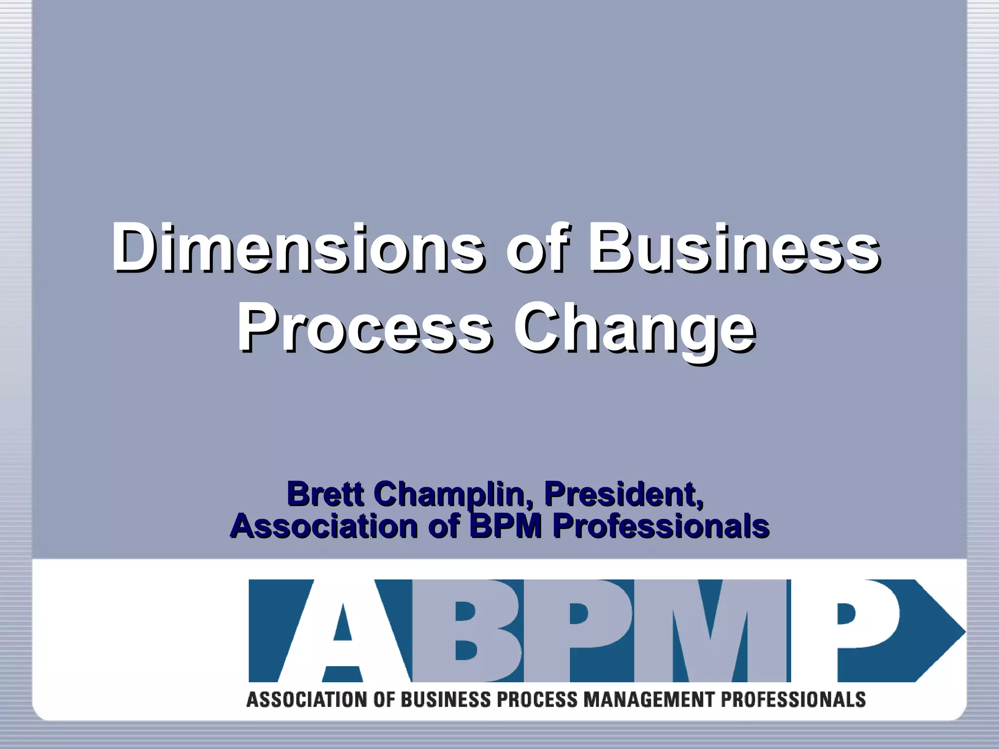 Dimensions Of Change | PPT