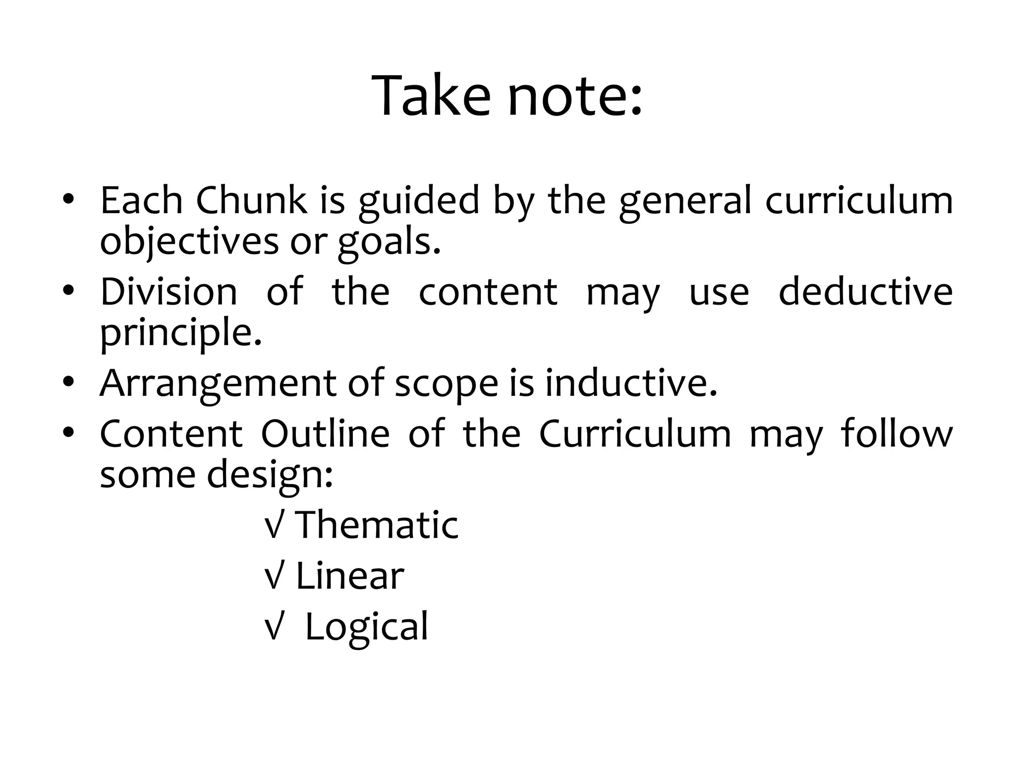 dimensions and principles of curriculum design | PDF