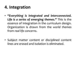 dimensions and principles of curriculum design | PDF