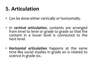 dimensions and principles of curriculum design | PDF
