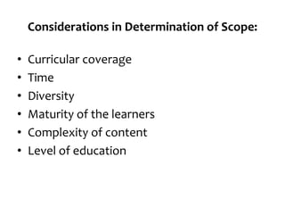 dimensions and principles of curriculum design | PDF