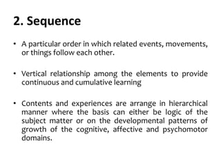 dimensions and principles of curriculum design | PDF