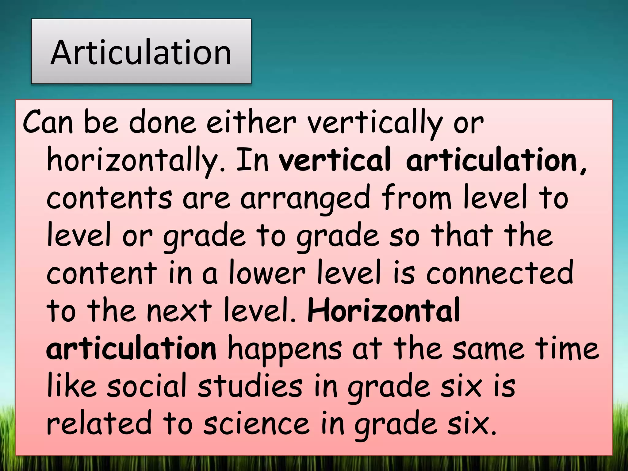 Dimensions and principles of curriculum design | PPTX