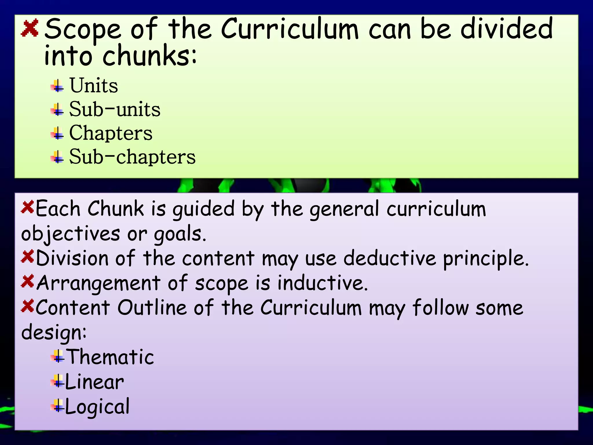 Dimensions and principles of curriculum design | PPTX