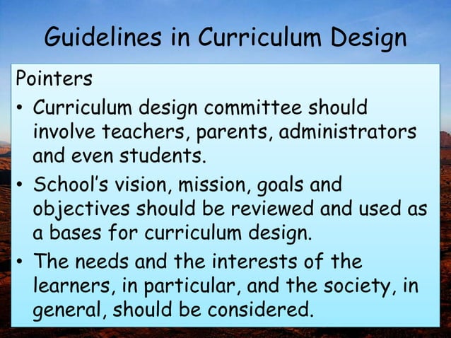 Dimensions and principles of curriculum design | PPTX | Educational ...