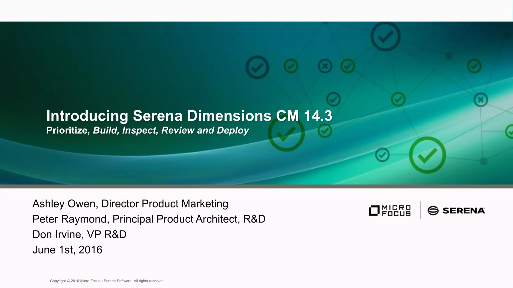 Dimensions CM 14.3 launch webcast (slides) | PPT