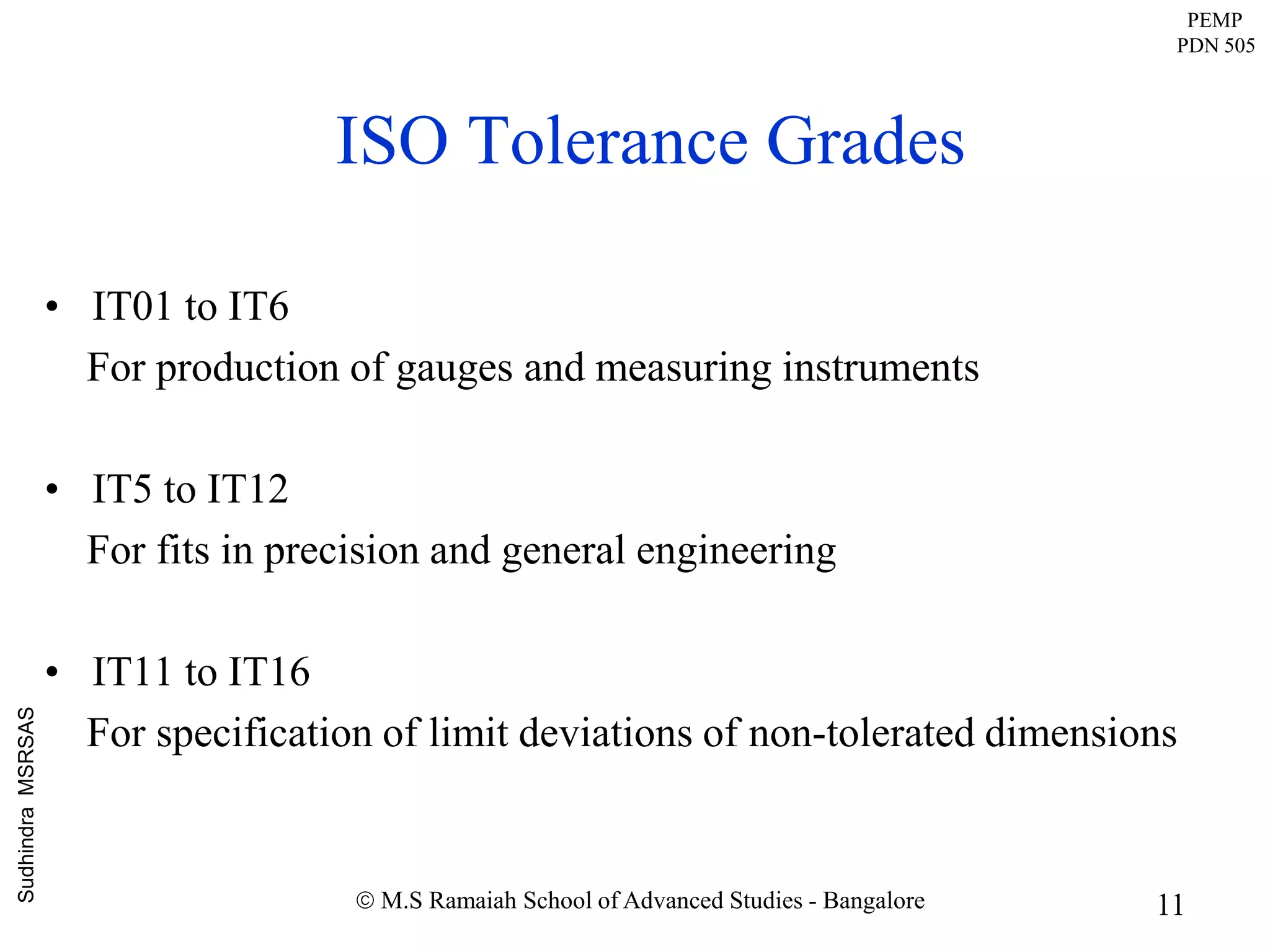 Dimensions, fits and tolerances for assembly | PDF