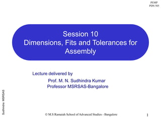 Dimensions, fits and tolerances for assembly | PDF