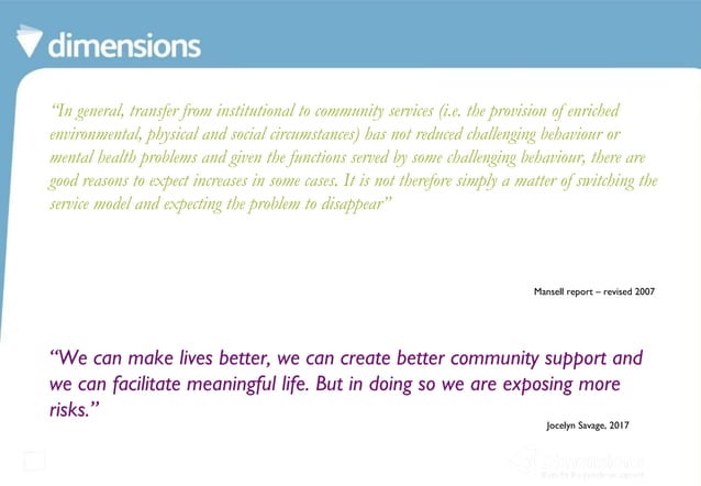 Dimensions Health plus Care conference presentation | PPT