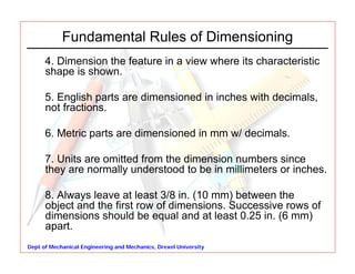 Dimensions in engineering_drawings | PDF