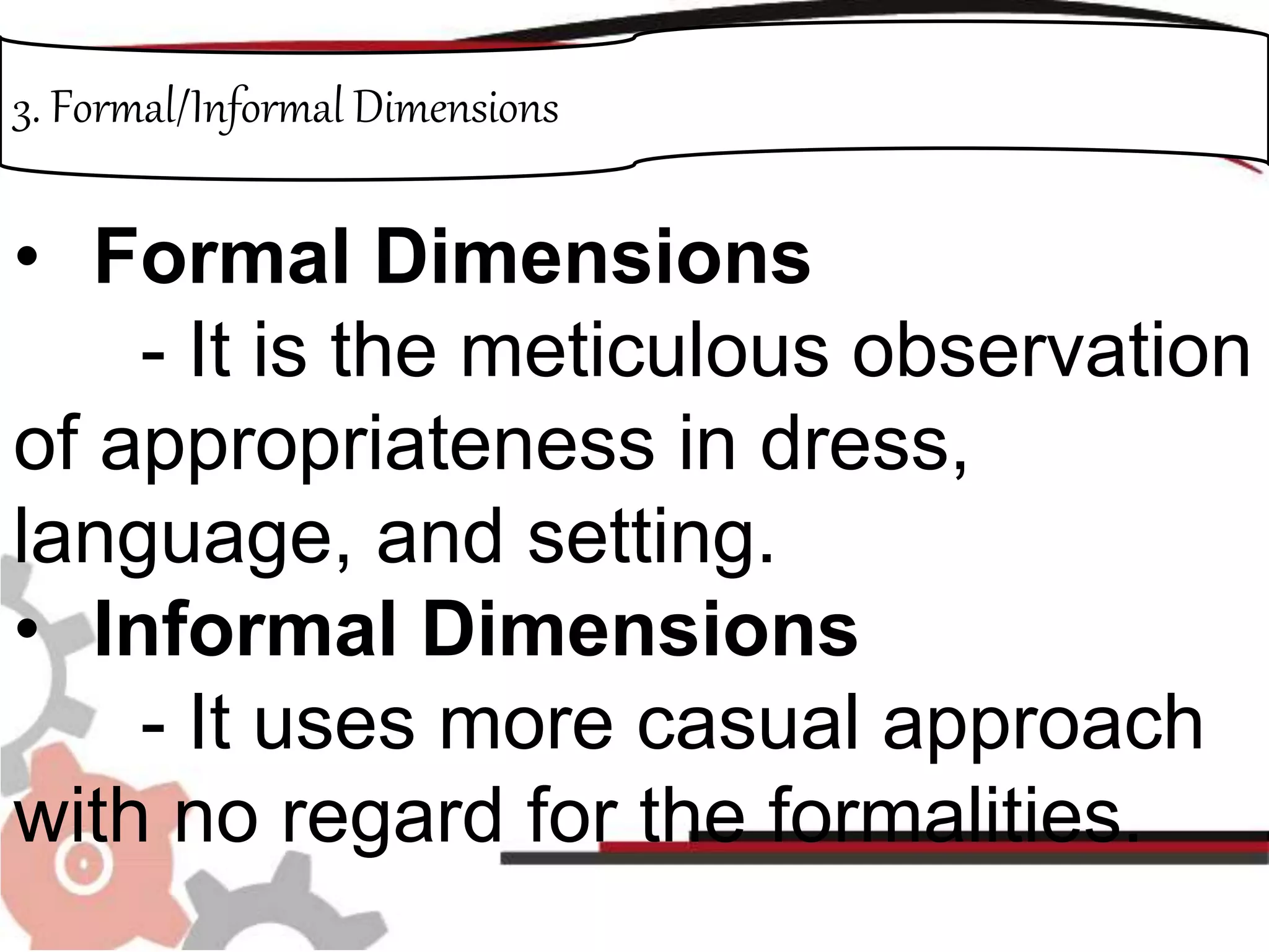 Dimensions of communication | PPTX