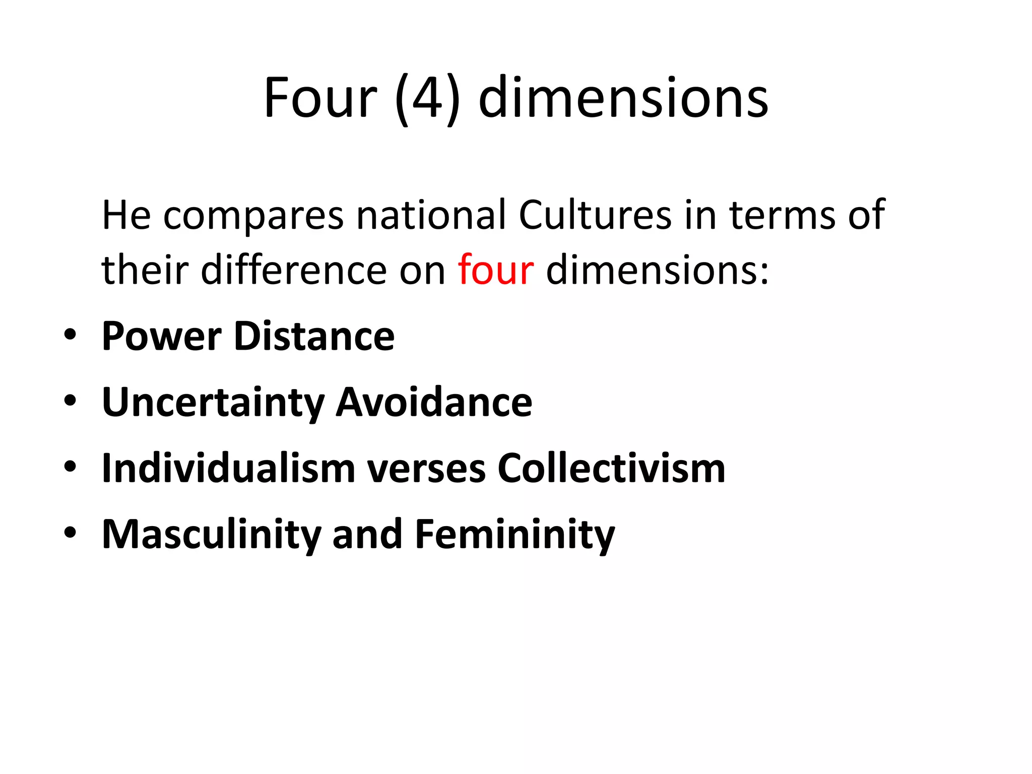 Dimensions of cultural difference | PPTX