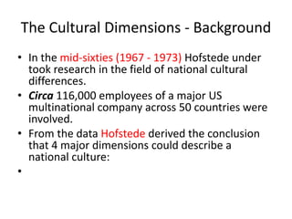 Dimensions of cultural difference | PPTX