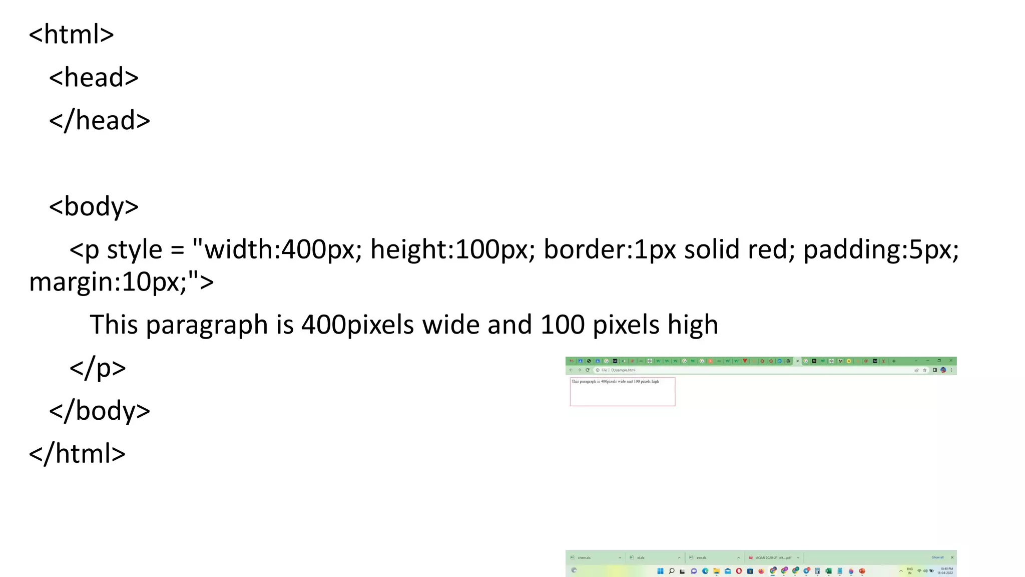 Dimensions of elements.pdf | Web Design and HTML | Internet