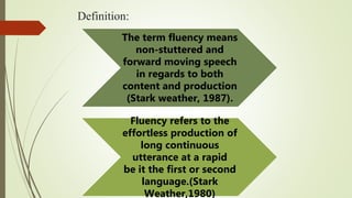 Dimensions of fluency final | PPTX