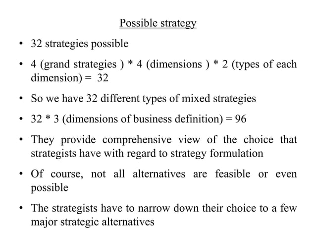 Dimensions of grand strategies | PPTX