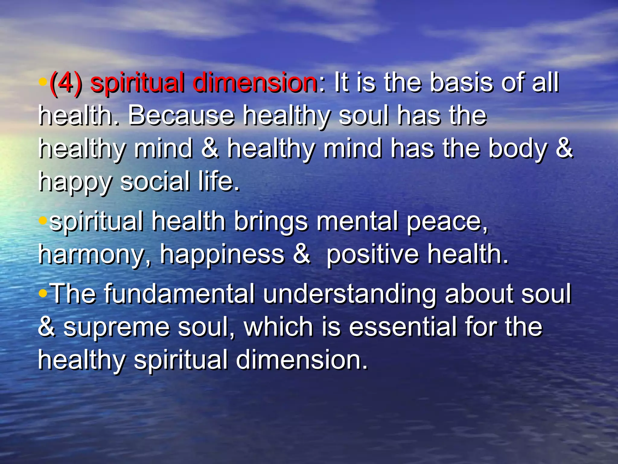 Dimensions of health | PPT