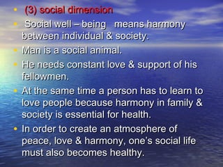 Dimensions of health | PPT