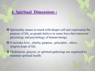 Dimensions of health | PPTX