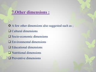Dimensions of health | PPTX