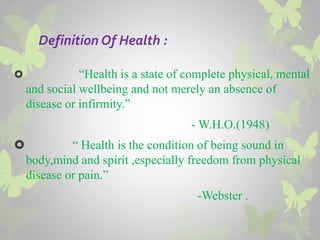 Dimensions of health | PPTX