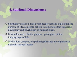 Dimensions of health | PPTX