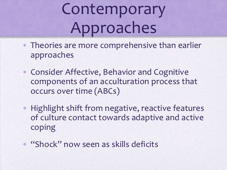 Dimensions and Outcomes of Intercultural Contact