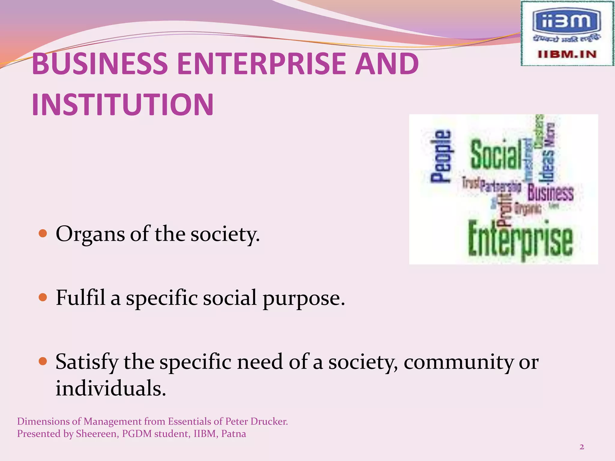 Dimensions of management | PPTX