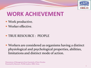 Dimensions of management | PPTX