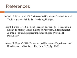 Dimensions of market led extension | PPT