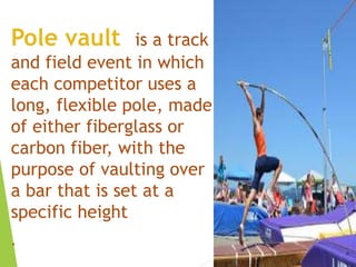 Dimensions of pit and rules and regulations of pole vault | PPTX