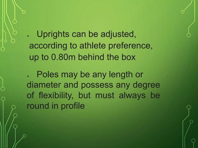 Dimensions of pit and rules and regulations of pole vault | PPTX ...