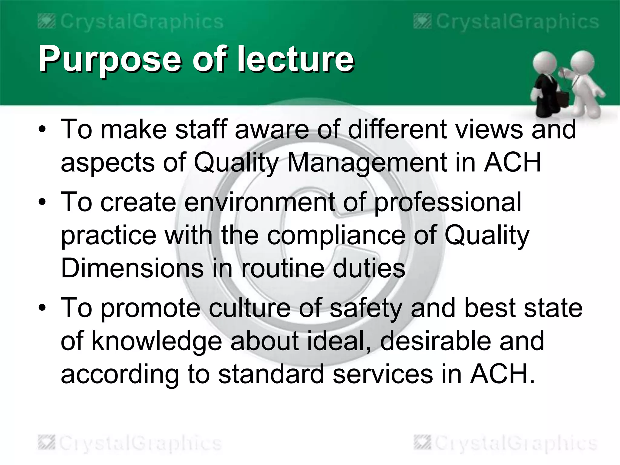 Dimensions of Quality in Healthcare | PPTX