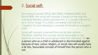 Dimensions of self concept | PPTX