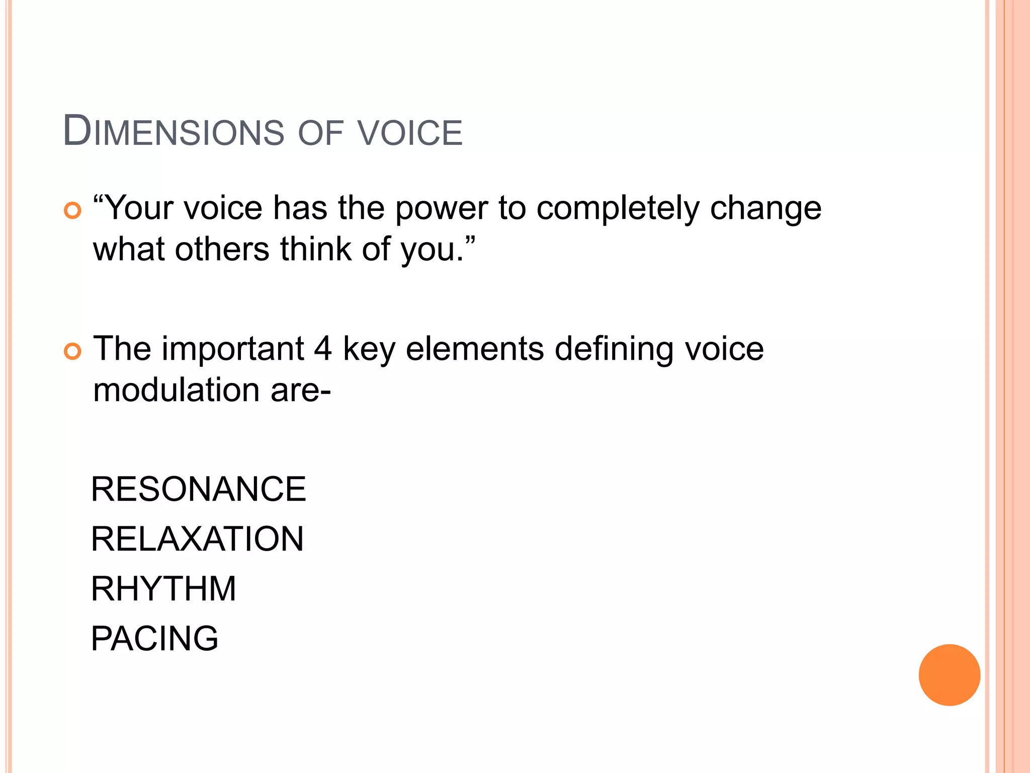 Dimensions of voice and paralinguistic features | PPTX