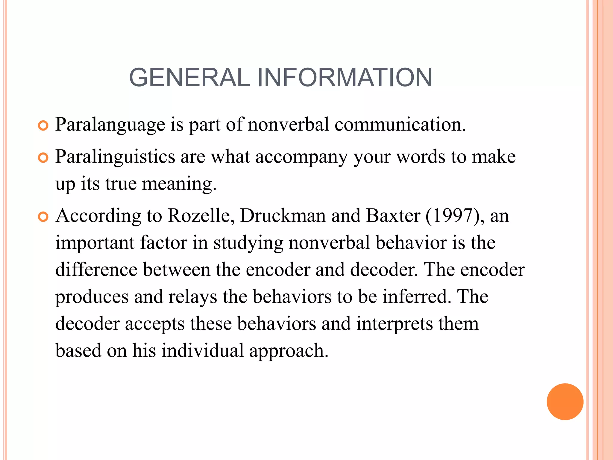 Dimensions of voice and paralinguistic features | PPTX