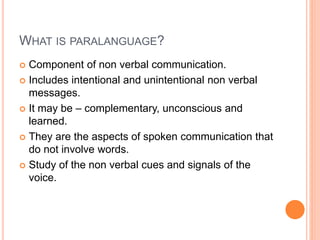 Dimensions of voice and paralinguistic features | PPTX