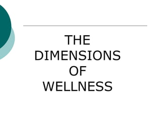 dimensions of wellness powerpoint presentation for health and wellness ...