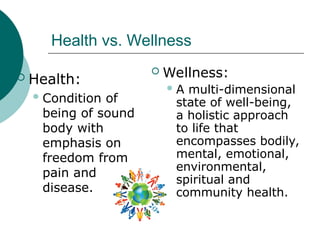 dimensions of wellness powerpoint presentation for health and wellness ...