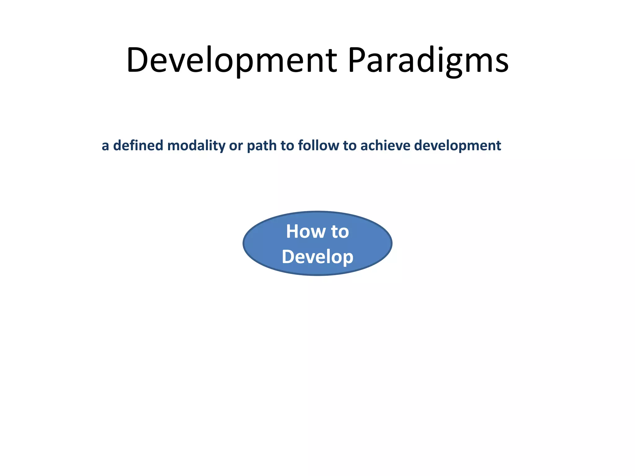 Dimensions & paradigms of development | PPTX