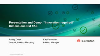 Dimensions RM 12.3 webcast | PPT