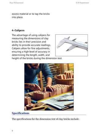 Dimension test of Clay Bricks.docx / HEJA | DOCX