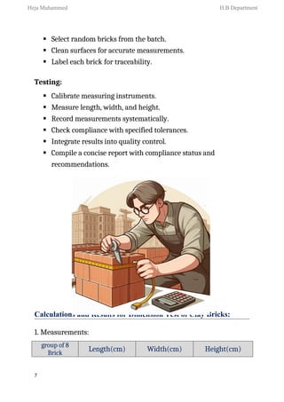Dimension test of Clay Bricks.docx / HEJA | DOCX