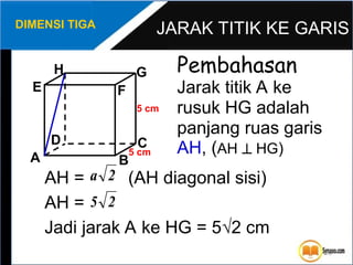 Dimensi Tiga Jarak-matematika kelas 12.ppt