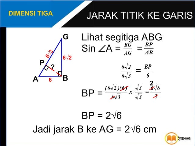 Dimensi Tiga Jarak-matematika kelas 12.ppt
