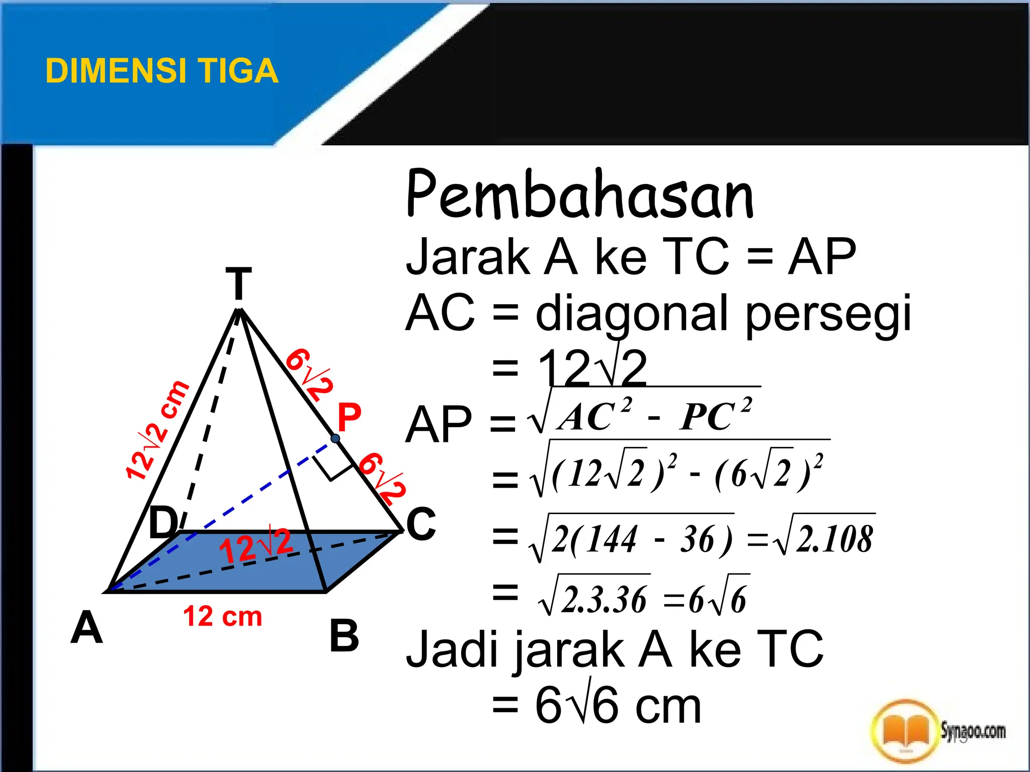 Dimensi Tiga Jarak-matematika kelas 12.ppt